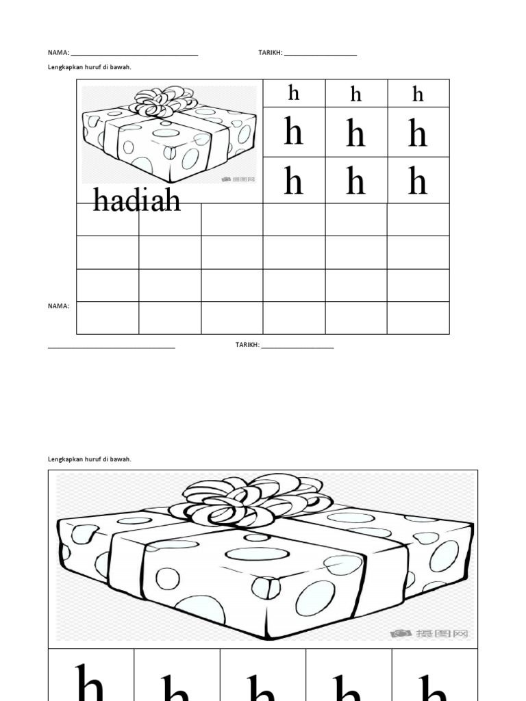 Latihan Huruf H | PDF
