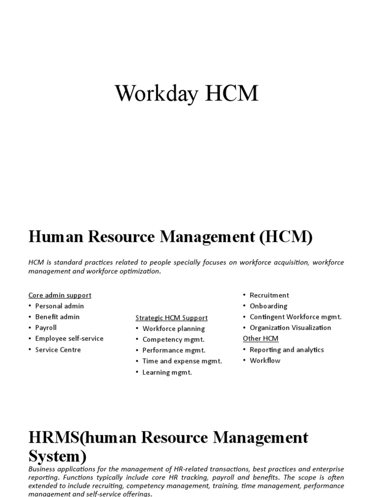 Workday HCM - Training - Rev B | PDF | Icon (Computing) | Sap Se