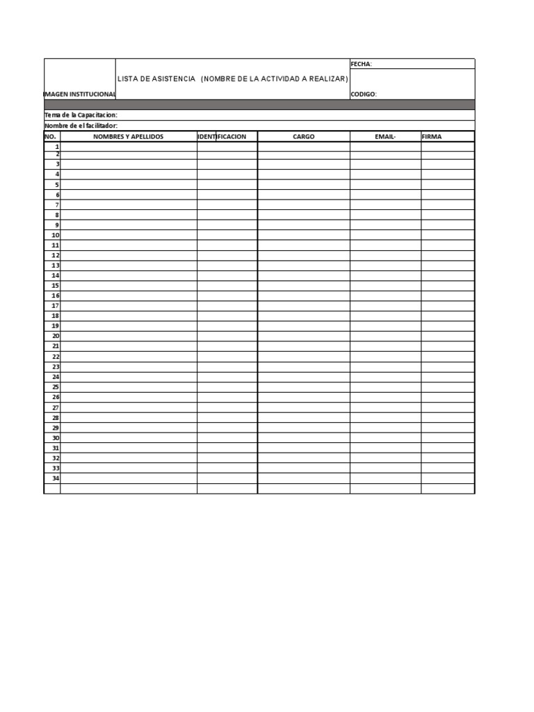 Formato Lista Asistencia A Reunion | PDF | Arte | Informática