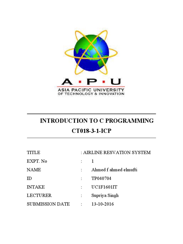 C Programming Reportmufti | PDF | C (Programming Language) | Operating ...