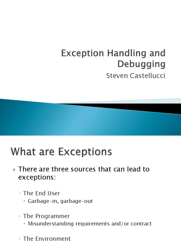 05 Exceptions | PDF | Digital Technology | Software Engineering