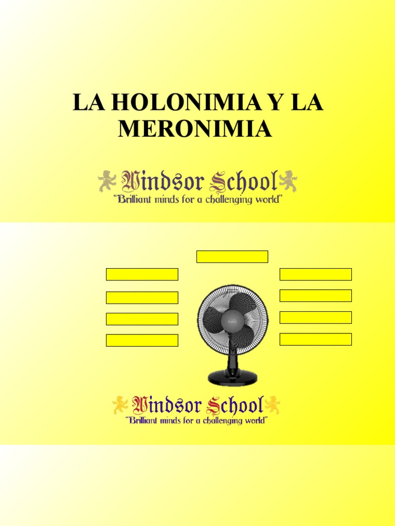 La Holonimia y La Meronimia | PDF | Verbo | Predicado (Gramática)