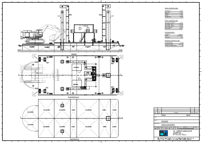 001-General Arrangement - Spud Barge | PDF | Ships | Oceanography