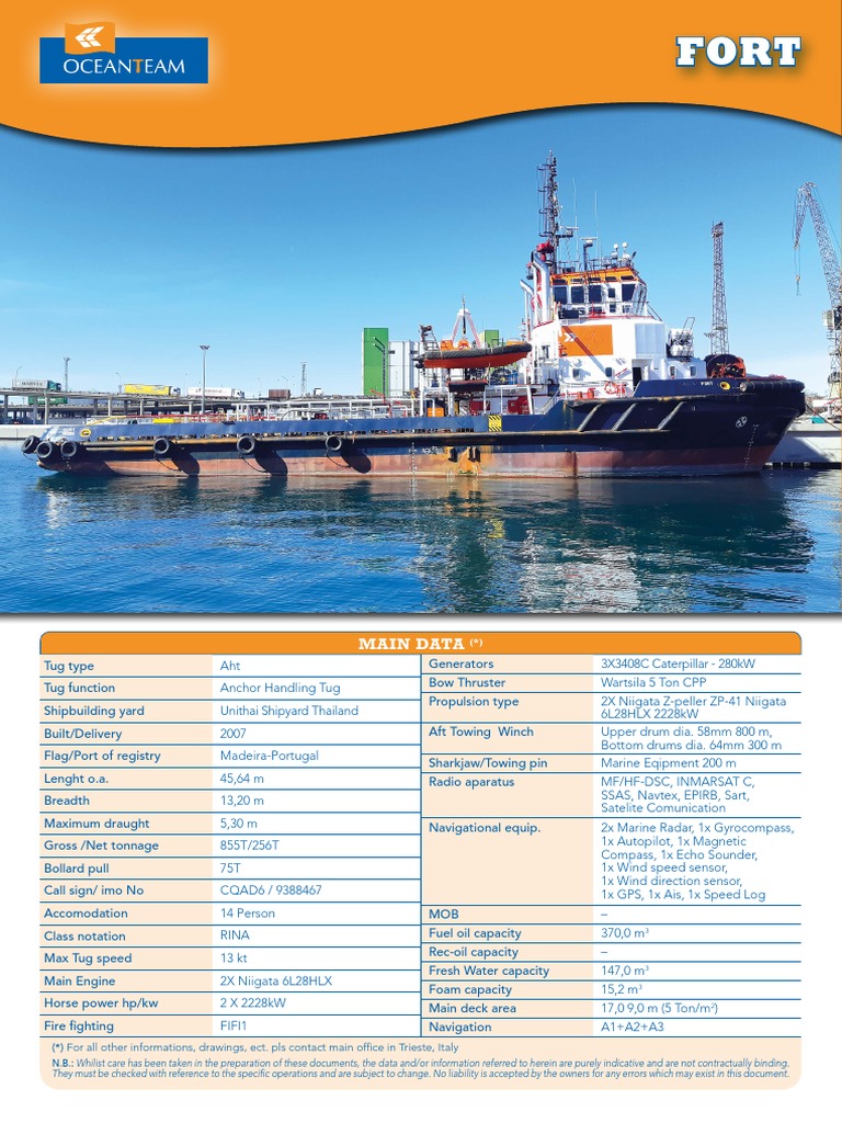 FORT Tug | PDF | Tugboat | Water Transport