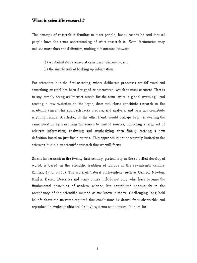 What Is Scientific Research | PDF | Academic Journal | Science
