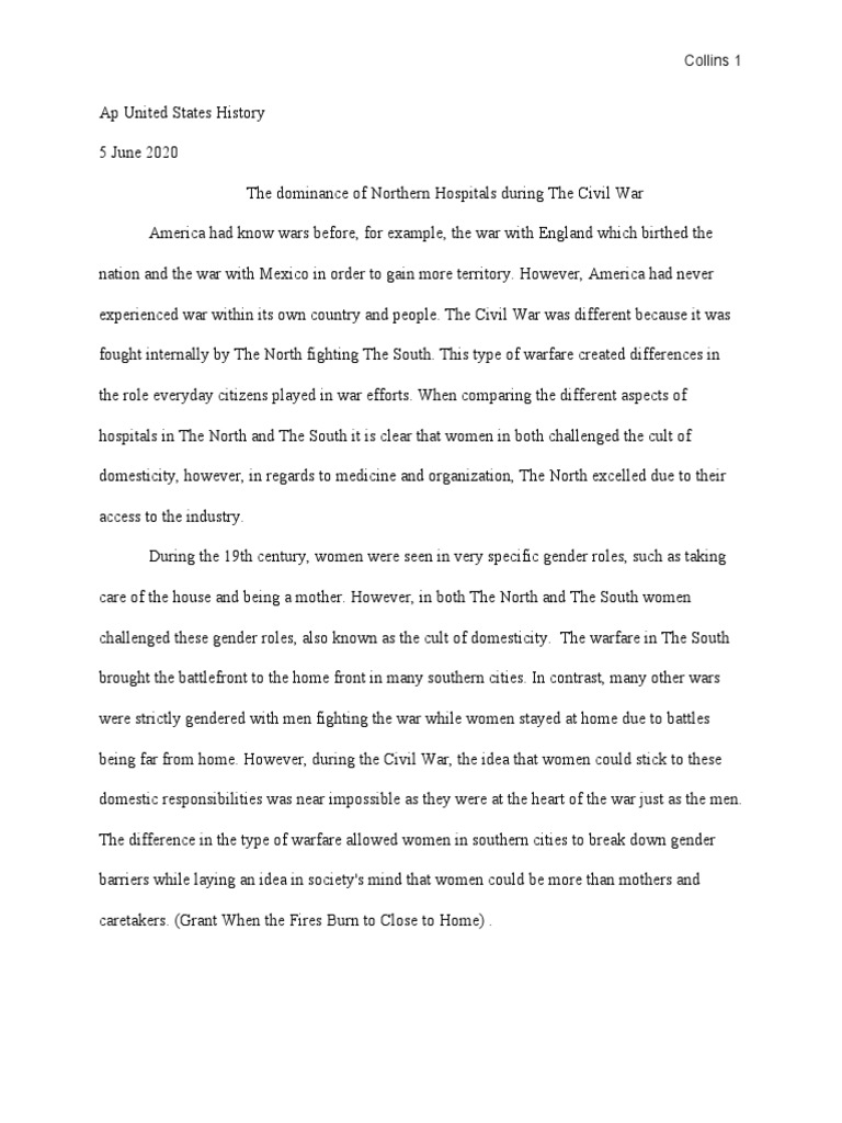 Civil War Paper | PDF | American Civil War | Southern United States