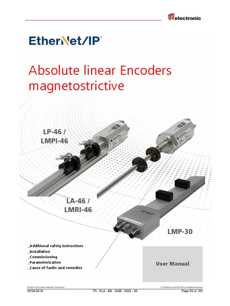 Absolute-Linear-Encoder LA - LP-46, LMP-30 EIP | PDF | Computer Network ...