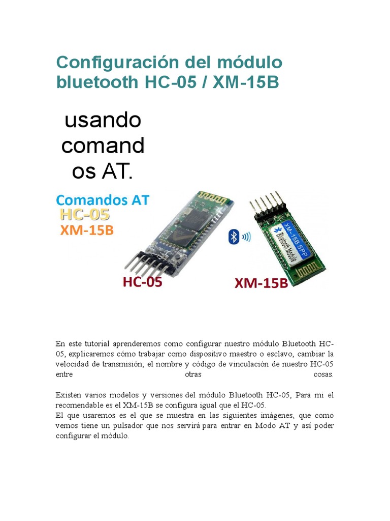 Configuración Del Módulo Bluetooth HC | PDF | Bluetooth | USB