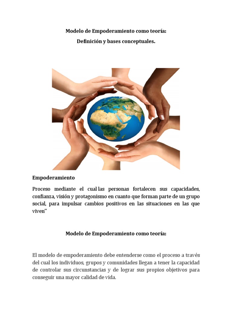 Modelo de Empoderamiento: Definición y Proceso | PDF