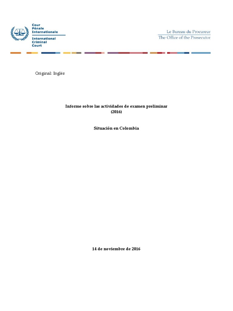 Icc 2016 | PDF | Colombia | Corte Criminal Internacional