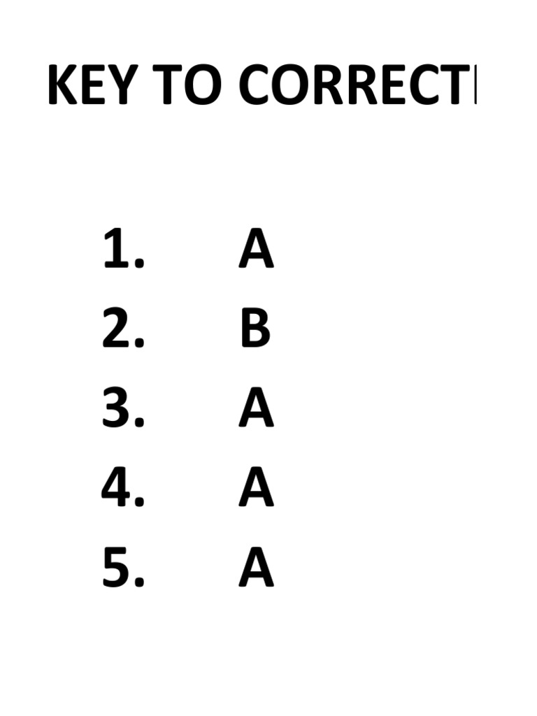 Key To Correction Esp | PDF