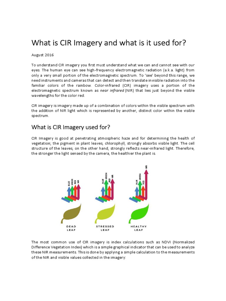 What Is CIR Imagery and What Is It Used For? | PDF | Infrared ...