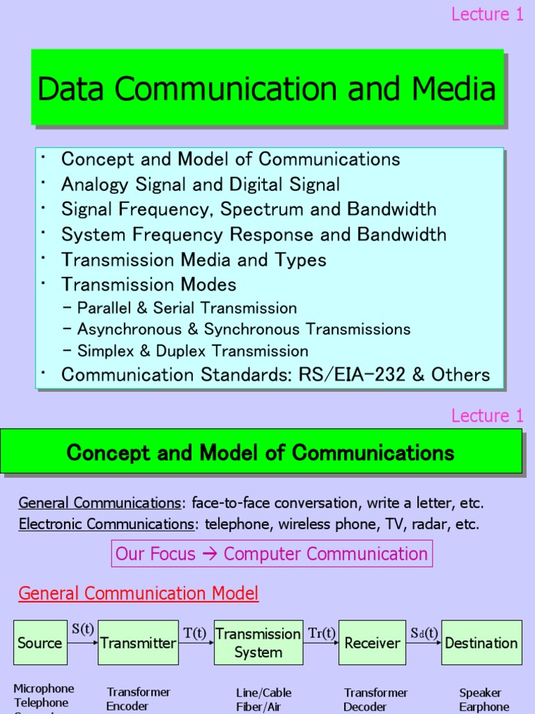 Data Communication and Media | PDF | Data Transmission | Hertz
