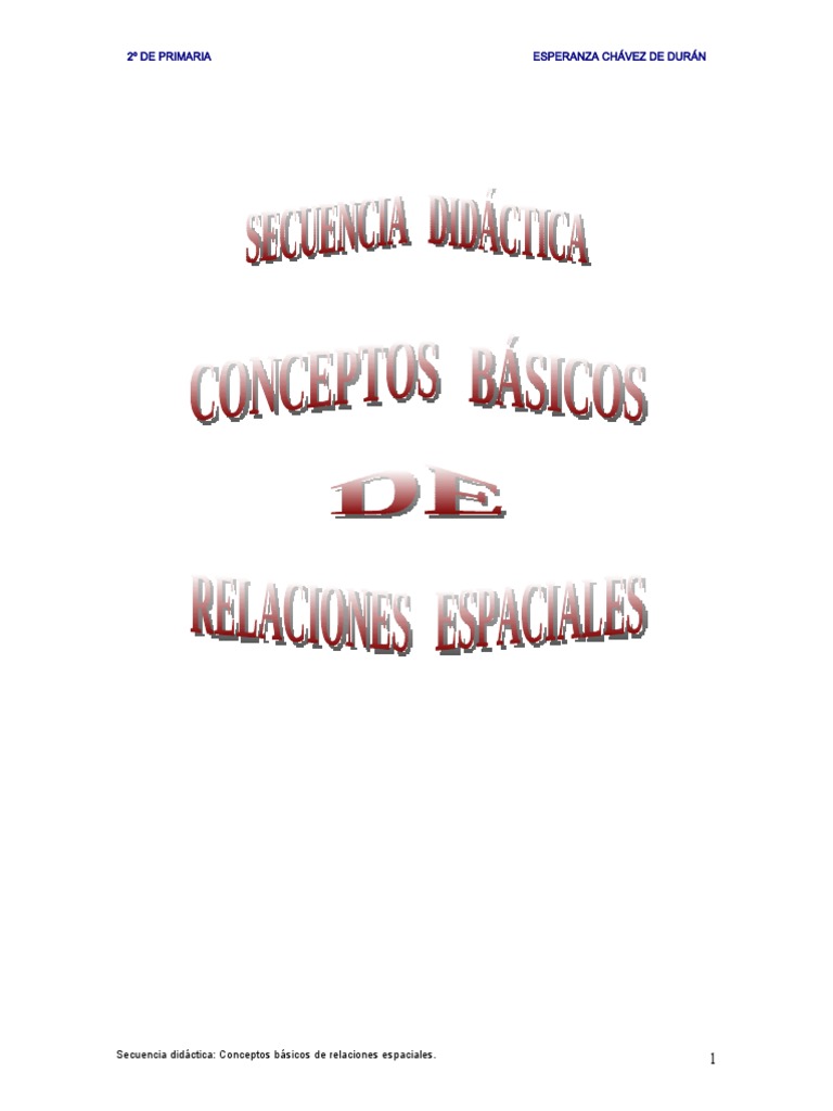 Conceptos Basicos de Relaciones Espaciales | PDF | Aprendizaje | Science