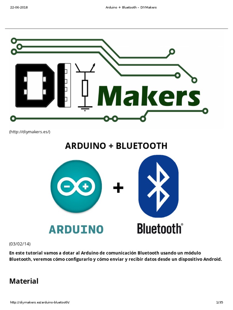 Arduino + Bluetooth - DIYMakers | PDF | Bluetooth | Arduino