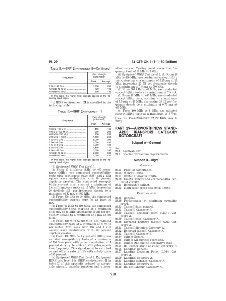 Airworthiness Standards FAA FAR Part 29 | PDF | Hertz | Rotorcraft