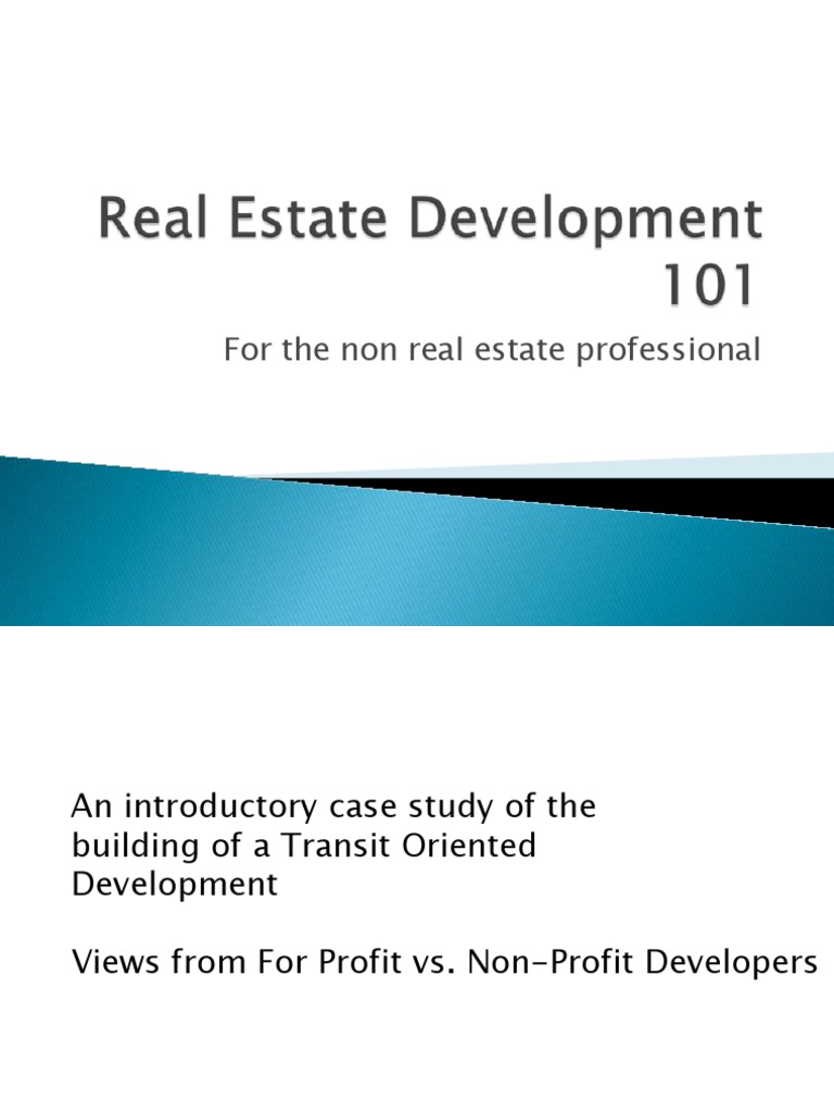 Real Estate Development 101 | PDF | Debt | Credit