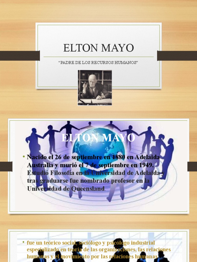 Elton Mayo | PDF | Ciencias del comportamiento | Sicología