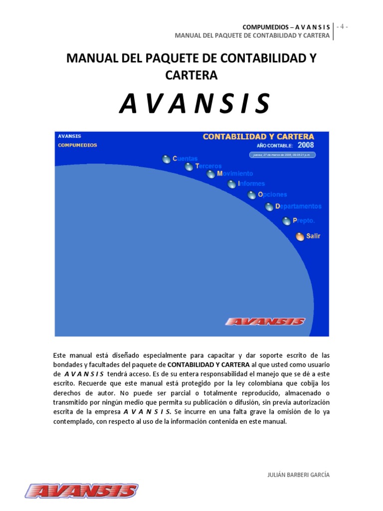 Avansis Contabilidad PDF | PDF | Contabilidad | Archivo de computadora
