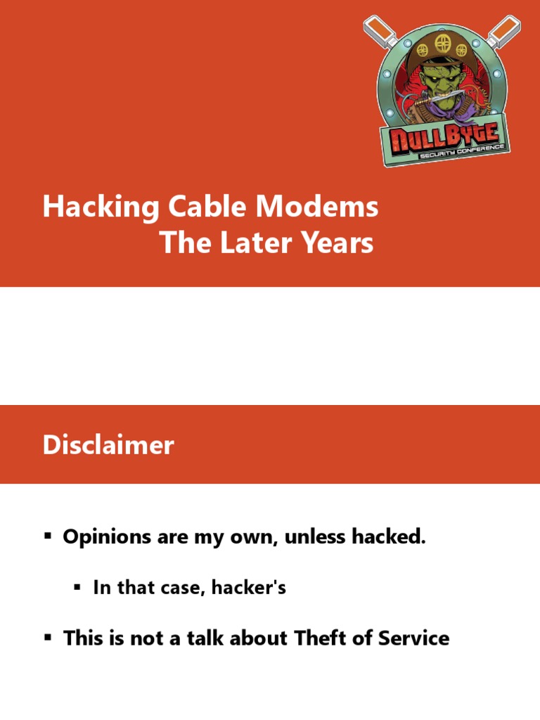 Cable Modem Hacking Guide | PDF | Data Transmission | Telecommunications