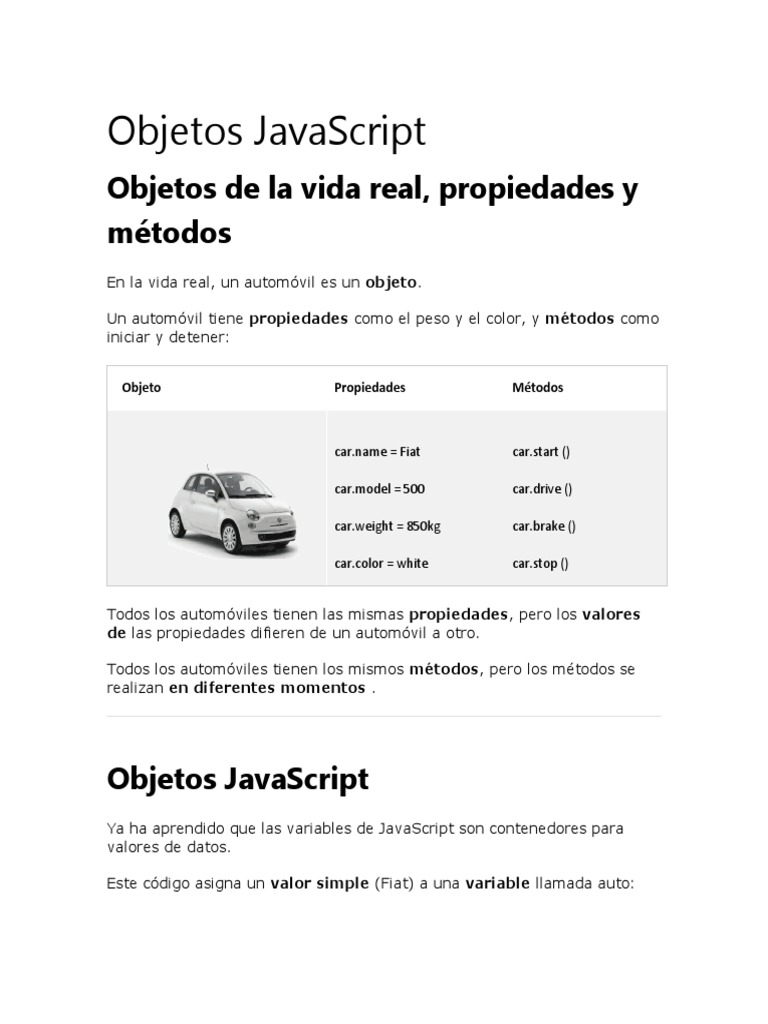 Taller 2 JavaScript | PDF | Objeto (informática) | Script Java