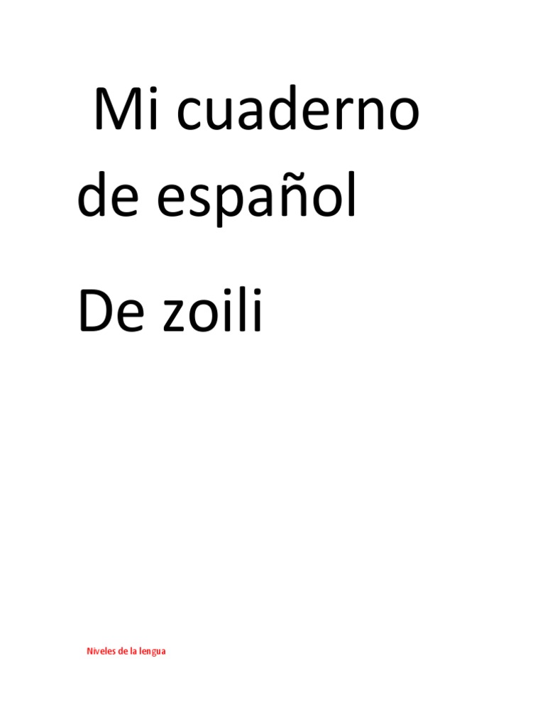 Mi Cuaderno de Español | PDF