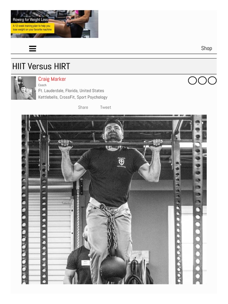 Hiit Versus Hirt Hiit Versus Hirt: Craig Marker | PDF | High Intensity ...