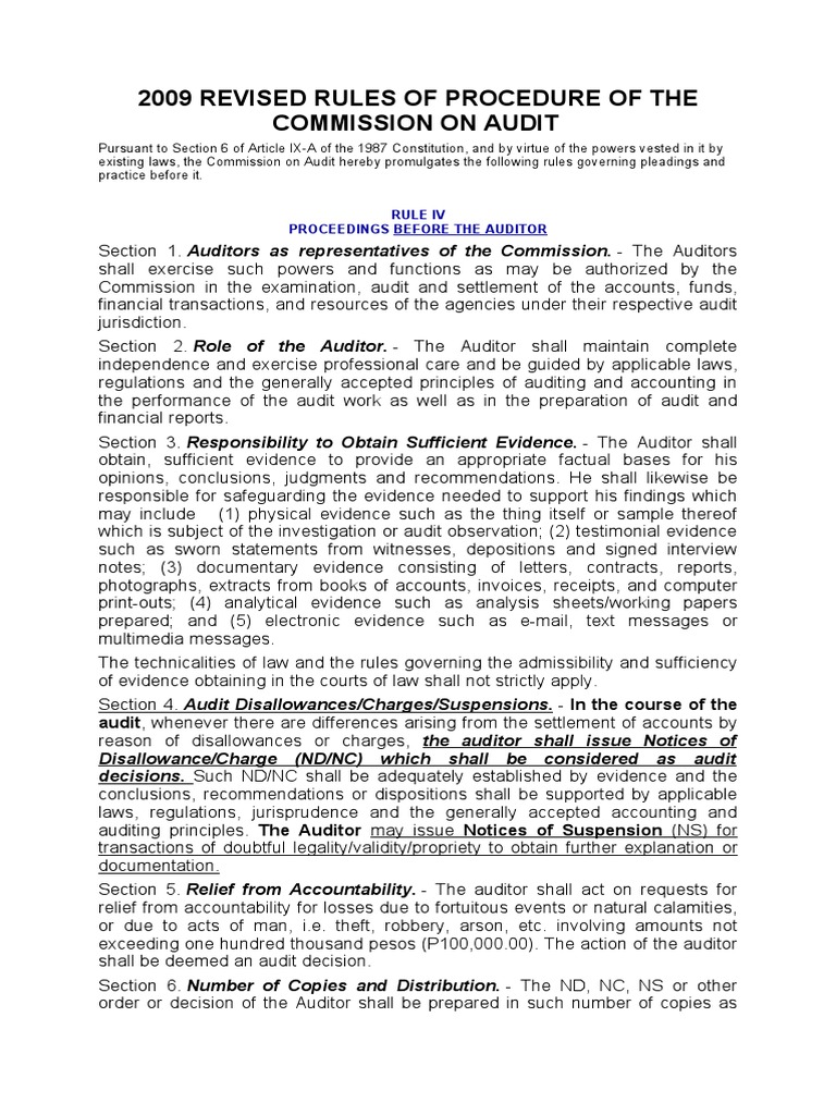2009 Revised Rules of Procedure of The | PDF | Audit | Judiciaries