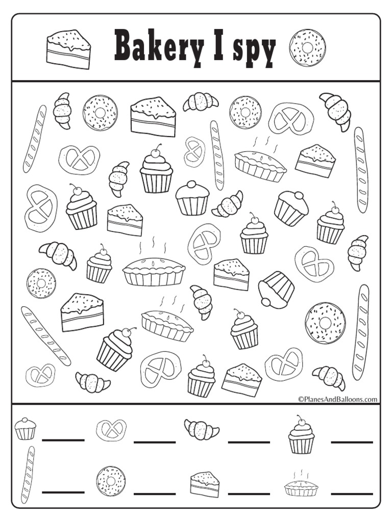 Bakery I Spy and Graph Worksheets PDF | PDF