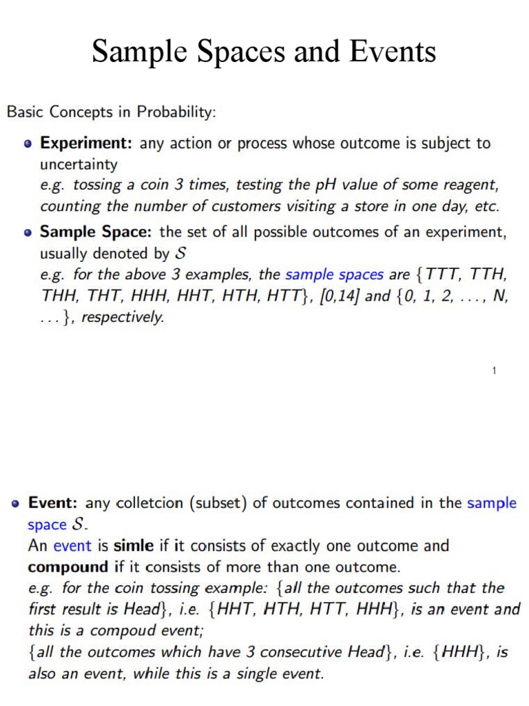 Sample Spaces and Events | PDF
