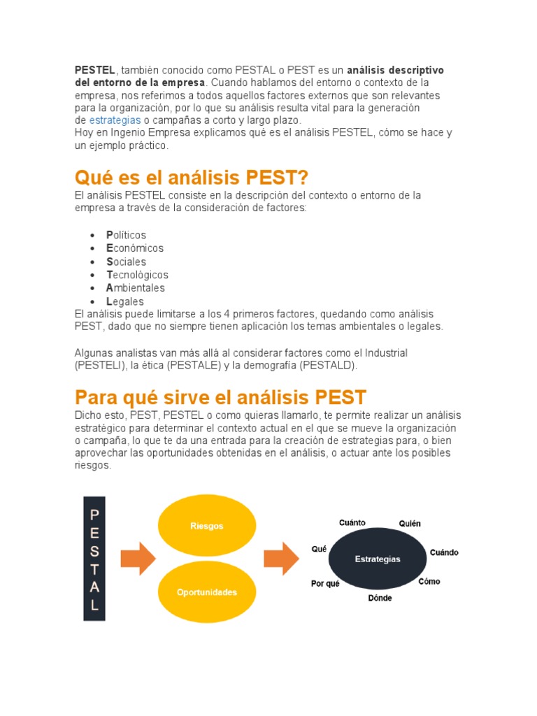 Guía Práctica del Análisis PESTEL | PDF | Herramientas | Entorno natural