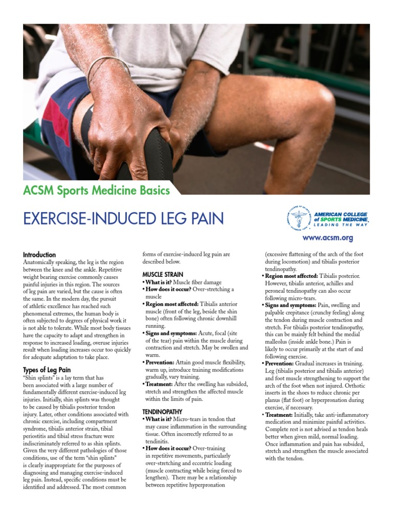Basics - Exercise Induced Leg Pain | PDF | Musculoskeletal Disorders ...