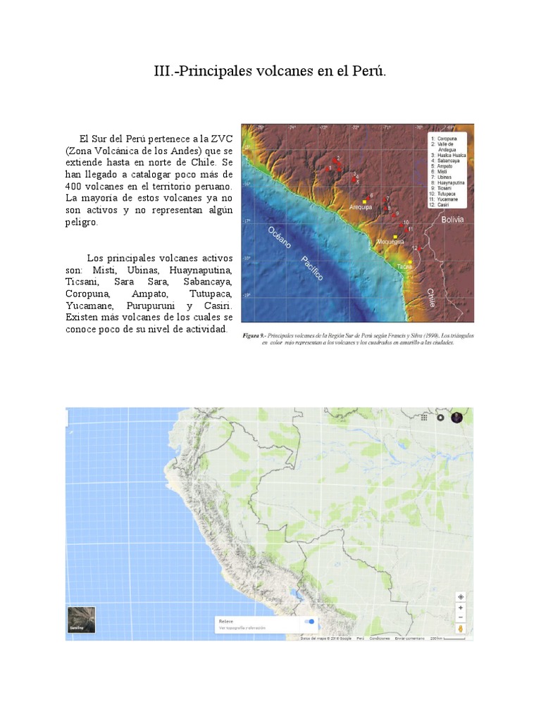 Principales Volcanes Activos en El Perú | PDF | Procesos geologicos ...