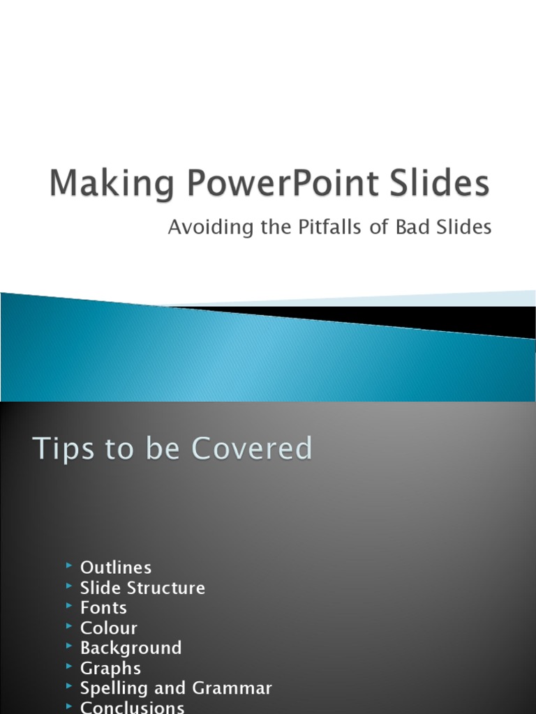 Avoiding The Pitfalls Of Bad Slides Pdf Blue Communication
