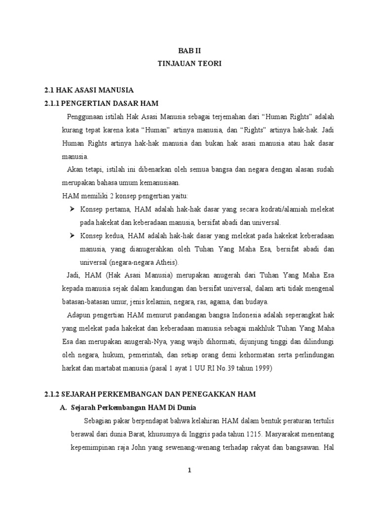 TEORI DAN SEJARAH HAK ASASI MANUSIA | PDF