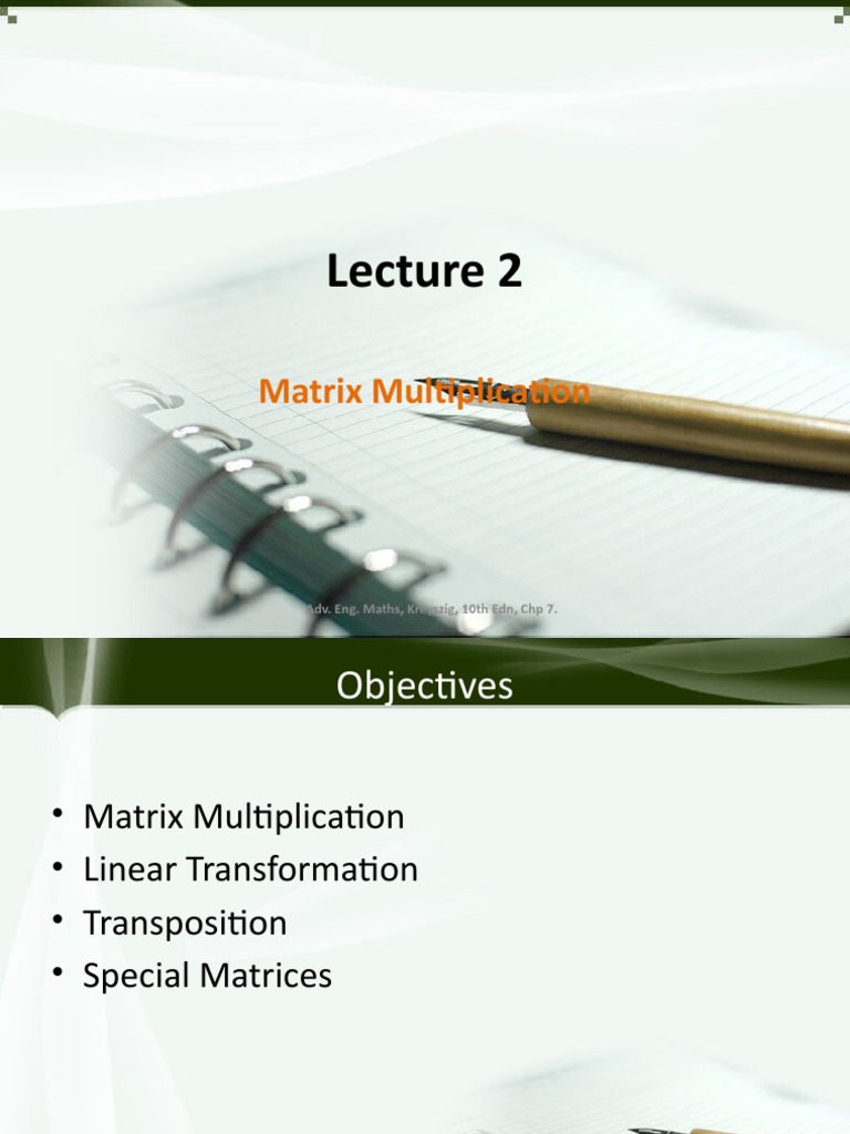 Matrix Multiplication in Advanced Maths | PDF | Matrix (Mathematics ...