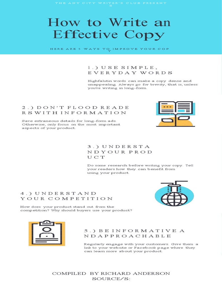 How To Write An Effective Copy: 1.) Use Simple, Everyday Words | PDF