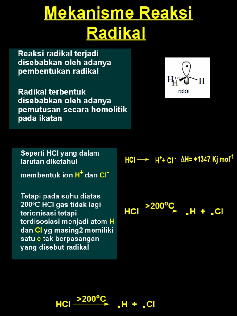 Mekanisme Reaksi Radikal | PDF