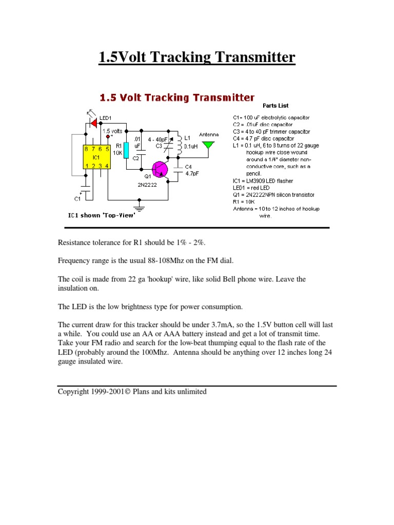 1.5v Tracking Transmitter | PDF