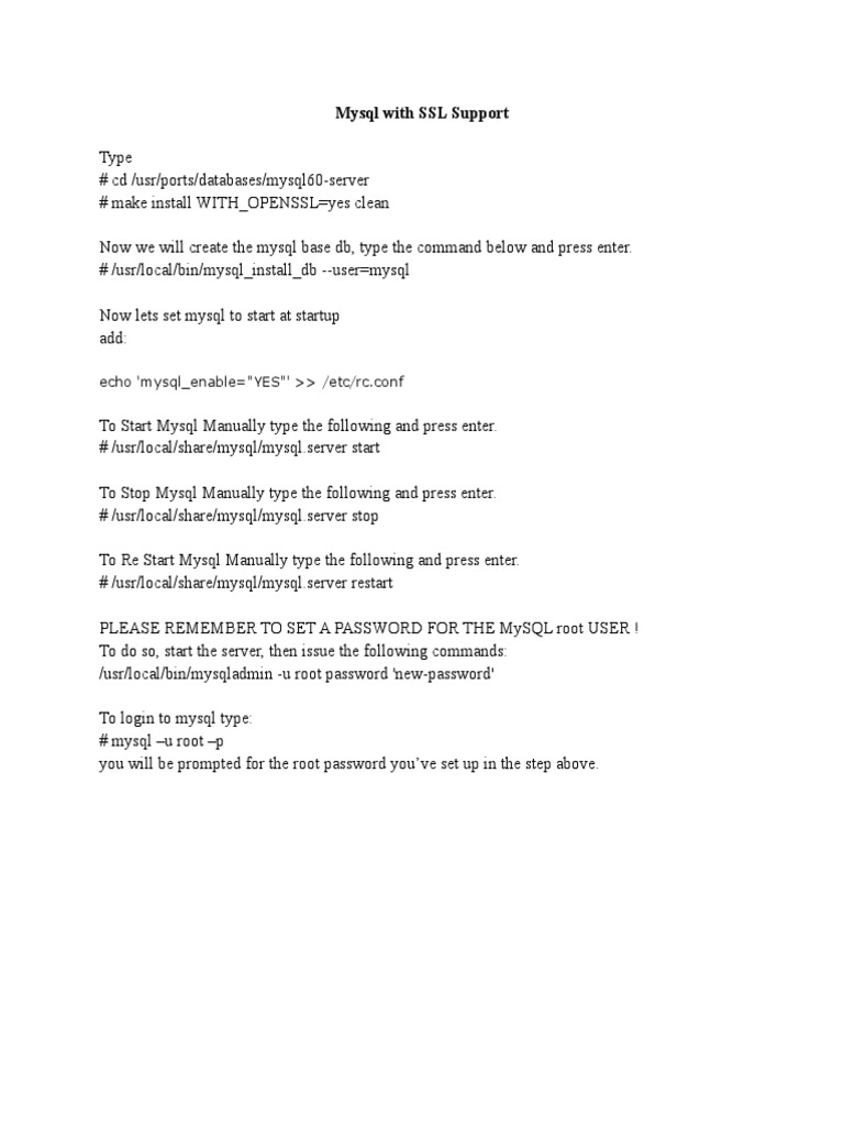 MYSQL 6.0 Install | PDF