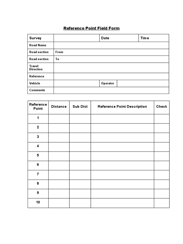 Field Survey Form Example | PDF