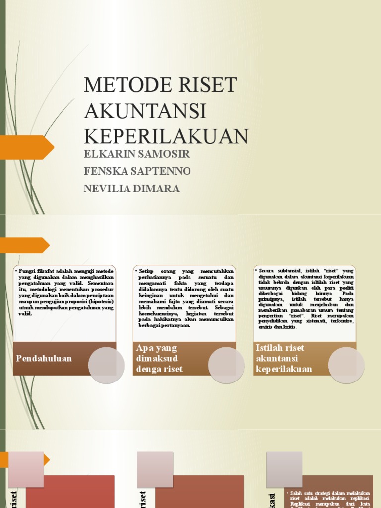 Bab 7 Metode Riset Akuntansi Keperilakuan | PDF | Karier & Perkembangan | Pengembangan Diri