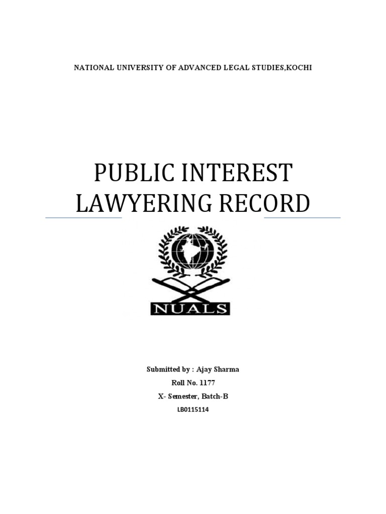 PIL Record | PDF | Legal Aid | Tide