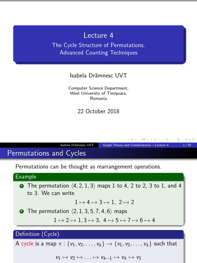 Lecture4 GTC PDF | PDF | Recurrence Relation | Permutation