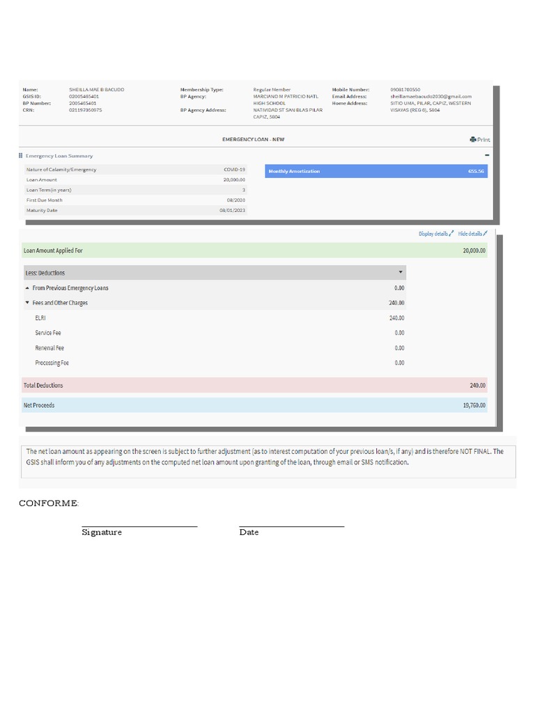 Conforme: - Signature Date | PDF
