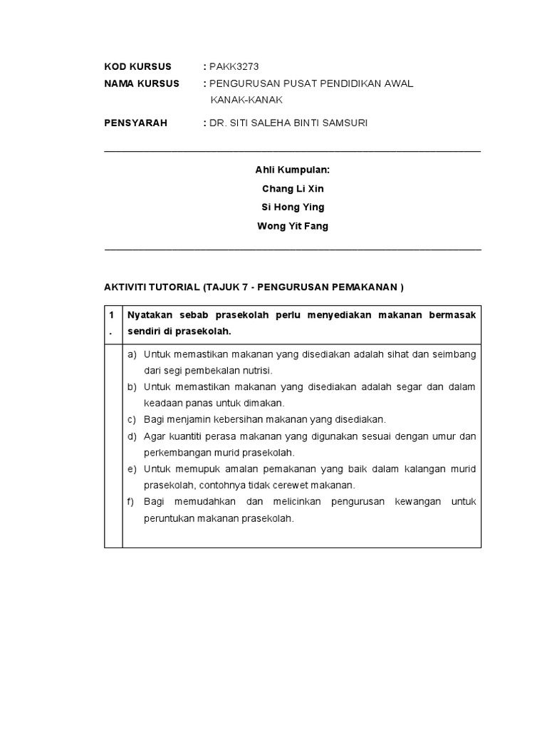 Q A Pengurusan Pemakanan Soalan Struktur | PDF | Sains & Matematika ...