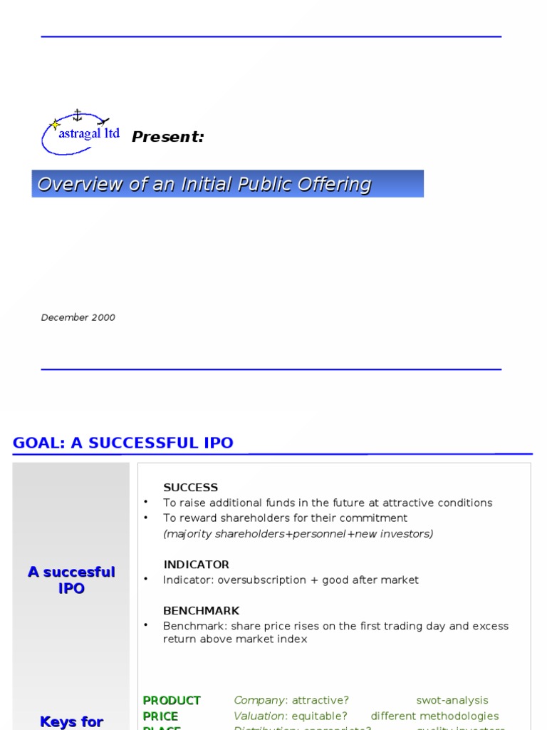 An Overview of Preparing for a Successful Initial Public Offering | PDF ...