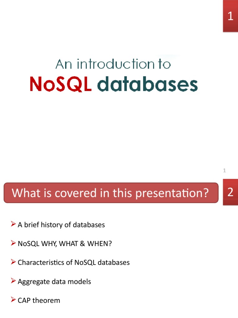 11.NoSQL Slides | PDF | No Sql | Relational Database