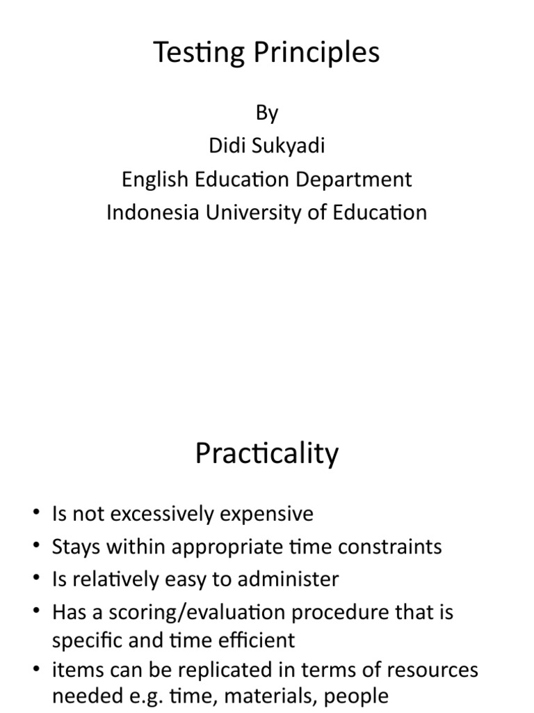 Principles of Language Testing | PDF | Test (Assessment) | Validity ...