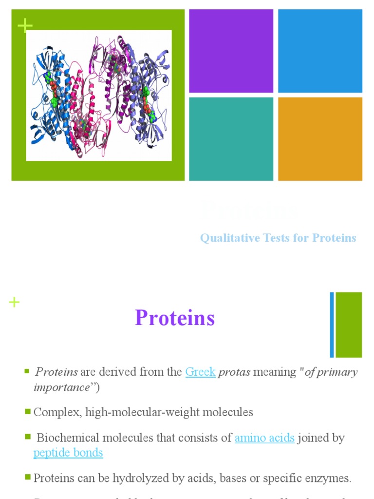 Proteins: Qualitative Tests For Proteins | PDF | Protein Structure ...